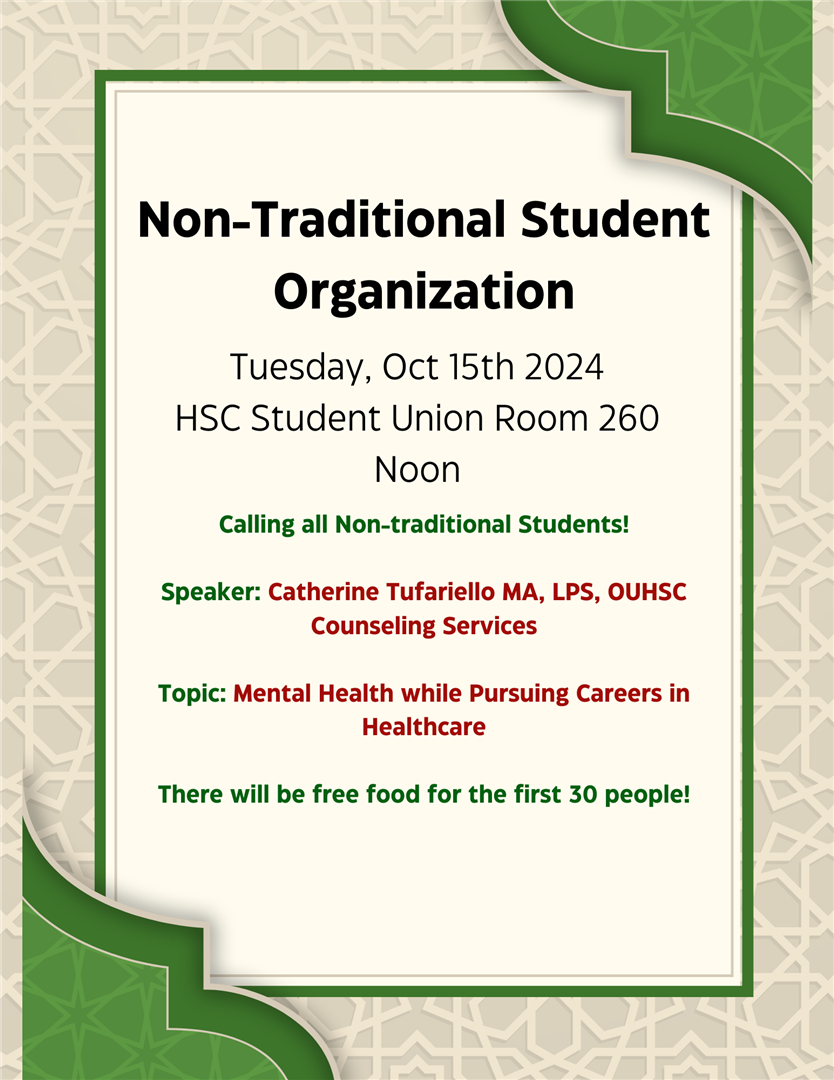Non-Traditional Student Organization Group Meeting - Students