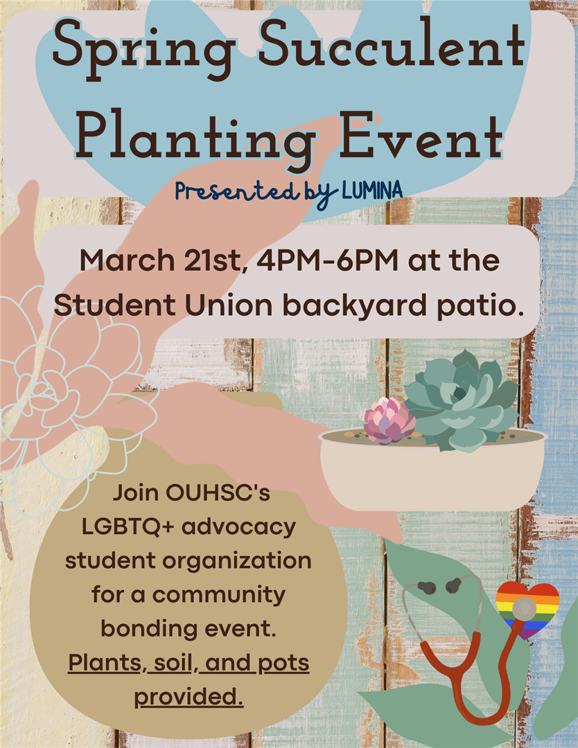 Succulent Planting w/ Lumina: Queer Student Alliance - Students