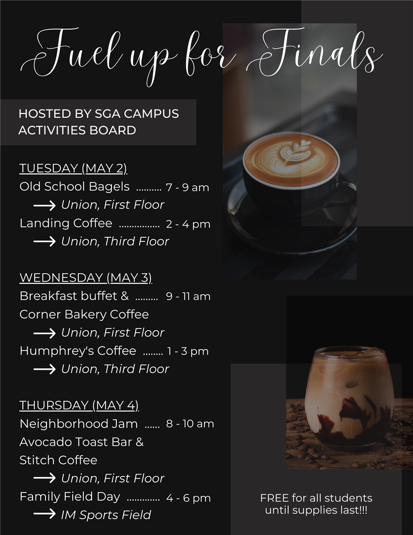 FUEL UP FOR FINALS - Students