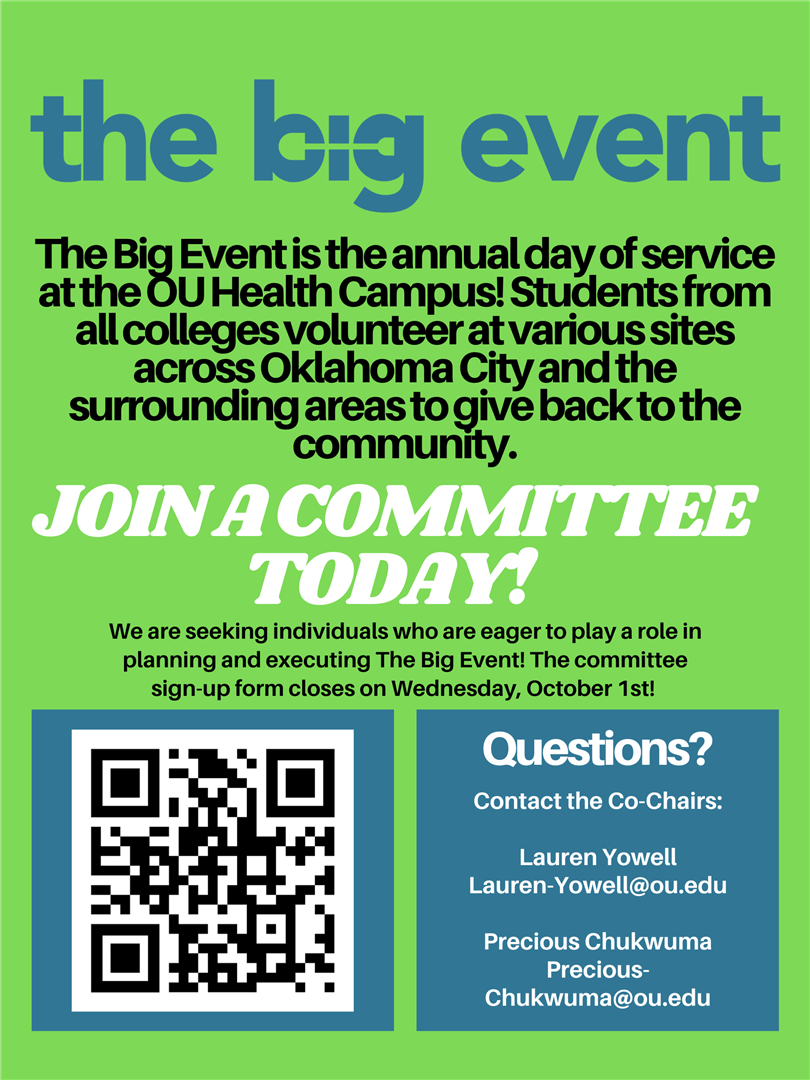 Join a Big Event committee! - Students